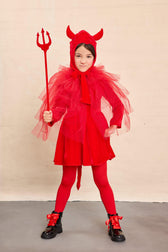 Vintage Devil Costume Set for Girls